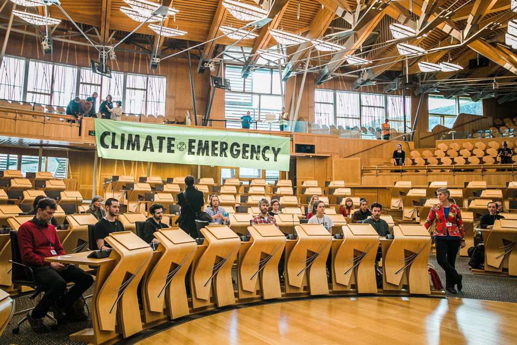 Extinction Rebellion Scotland hold a symbolic Citizens Assembly in the ...