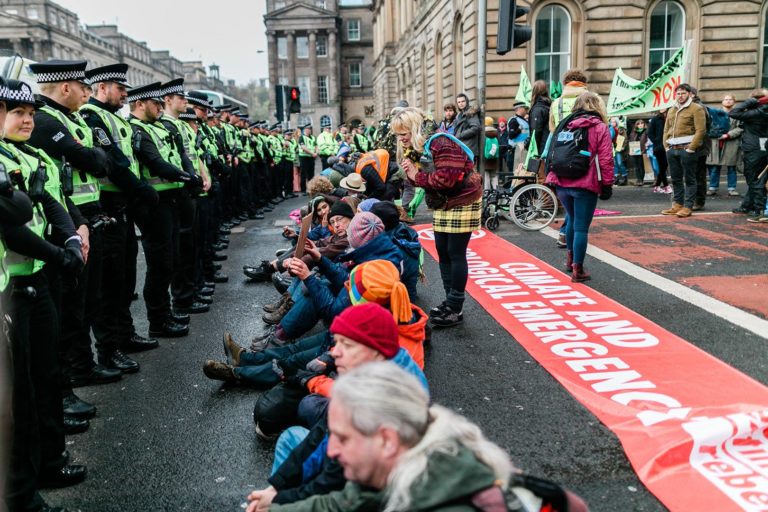 One year on – Scottish International Rebellion – North Bridge – XR Scotland